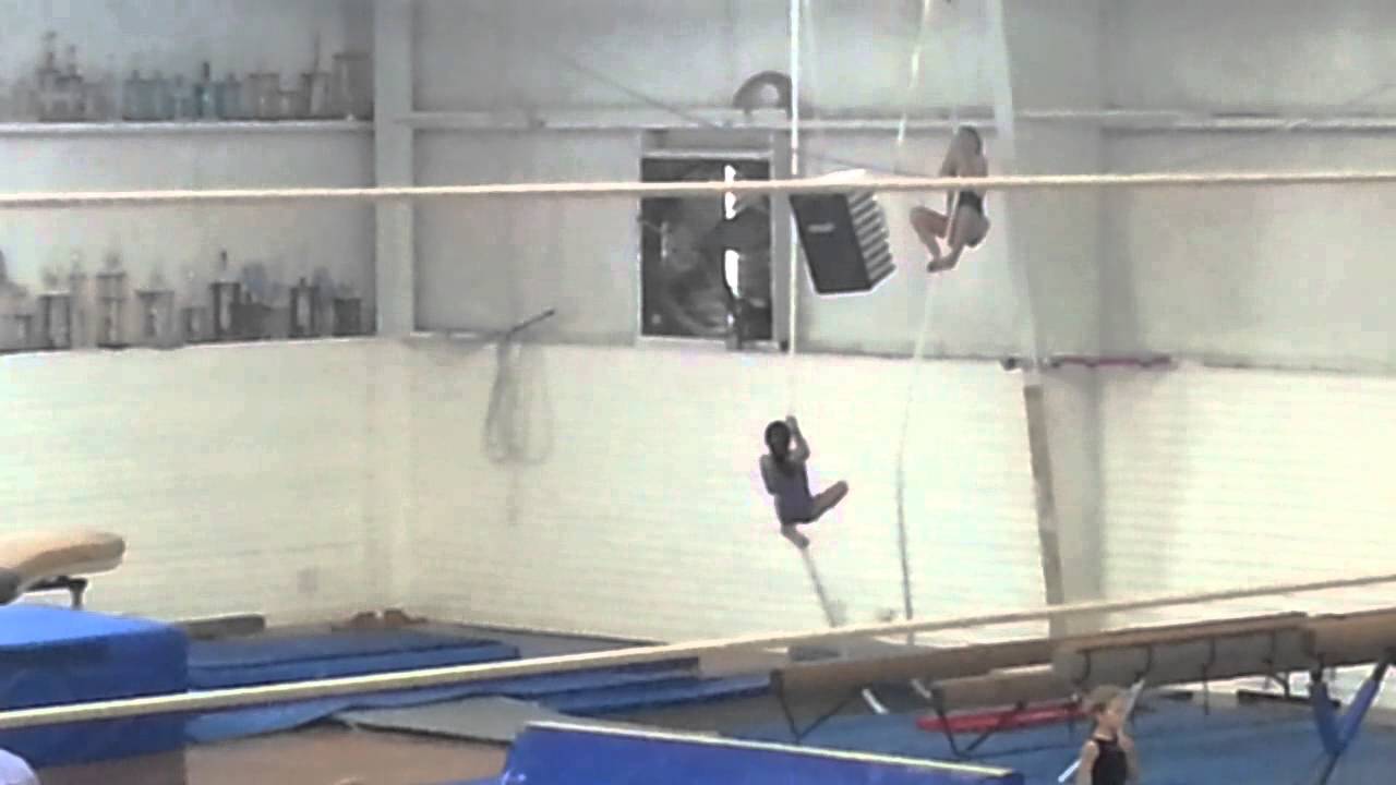 Rope climb by 11 year old Girl Gymnast ] Rope climb by 11 year old Girl ...