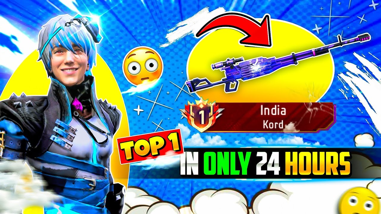Pushing Top 1 INDIA Title In KORD Gun In Only 24 Hours🤯 Fastest Weapon ...