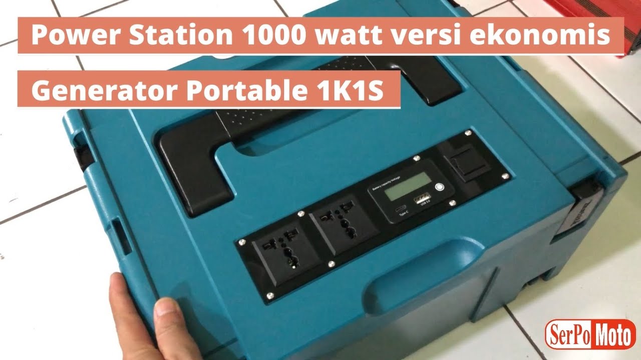Power station 1000 watt versi ekonomis - Generator Portable 1K1S - YouTube