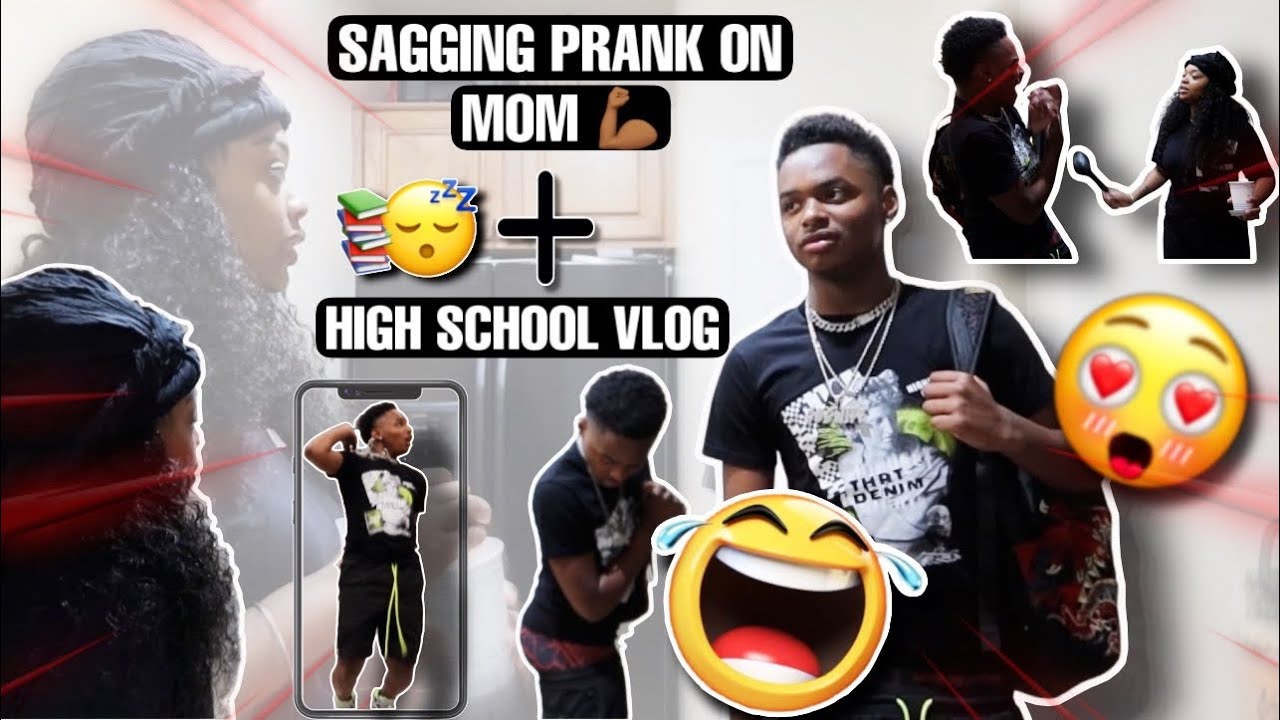 SAGGING PANTS PRANK ON MOM 😅 | SCHOOL VLOG 🔥| MOM LEFT ME AT SCHOOL ...