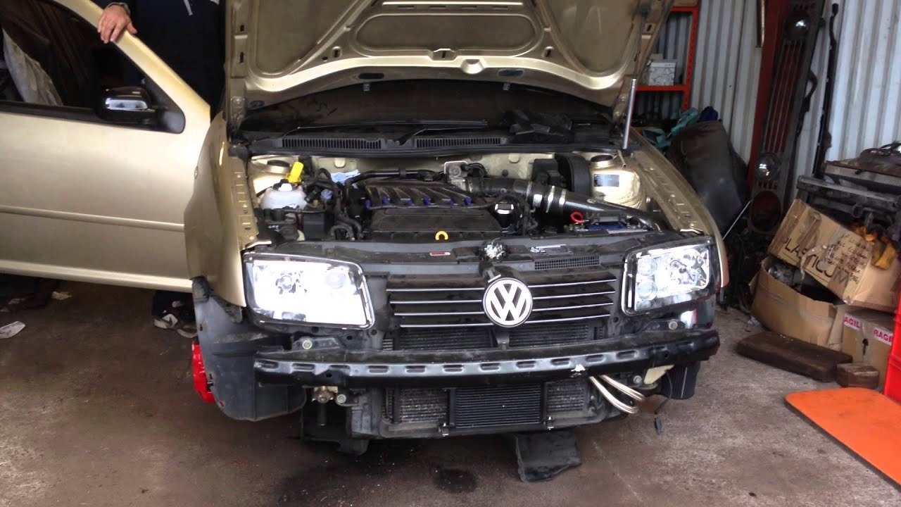 Bora R32 engine rebuild first run - YouTube