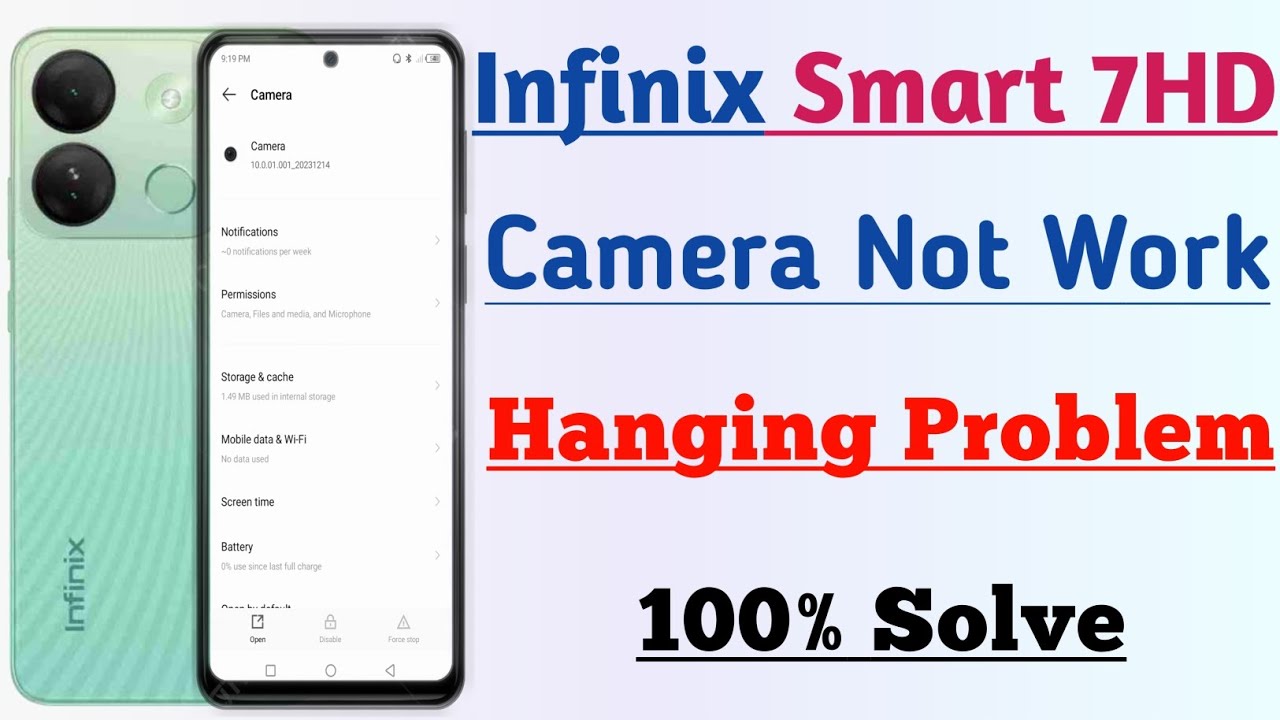 infinix Smart 7HD Camera Not Working Hanging Problem Fix l Camera ...