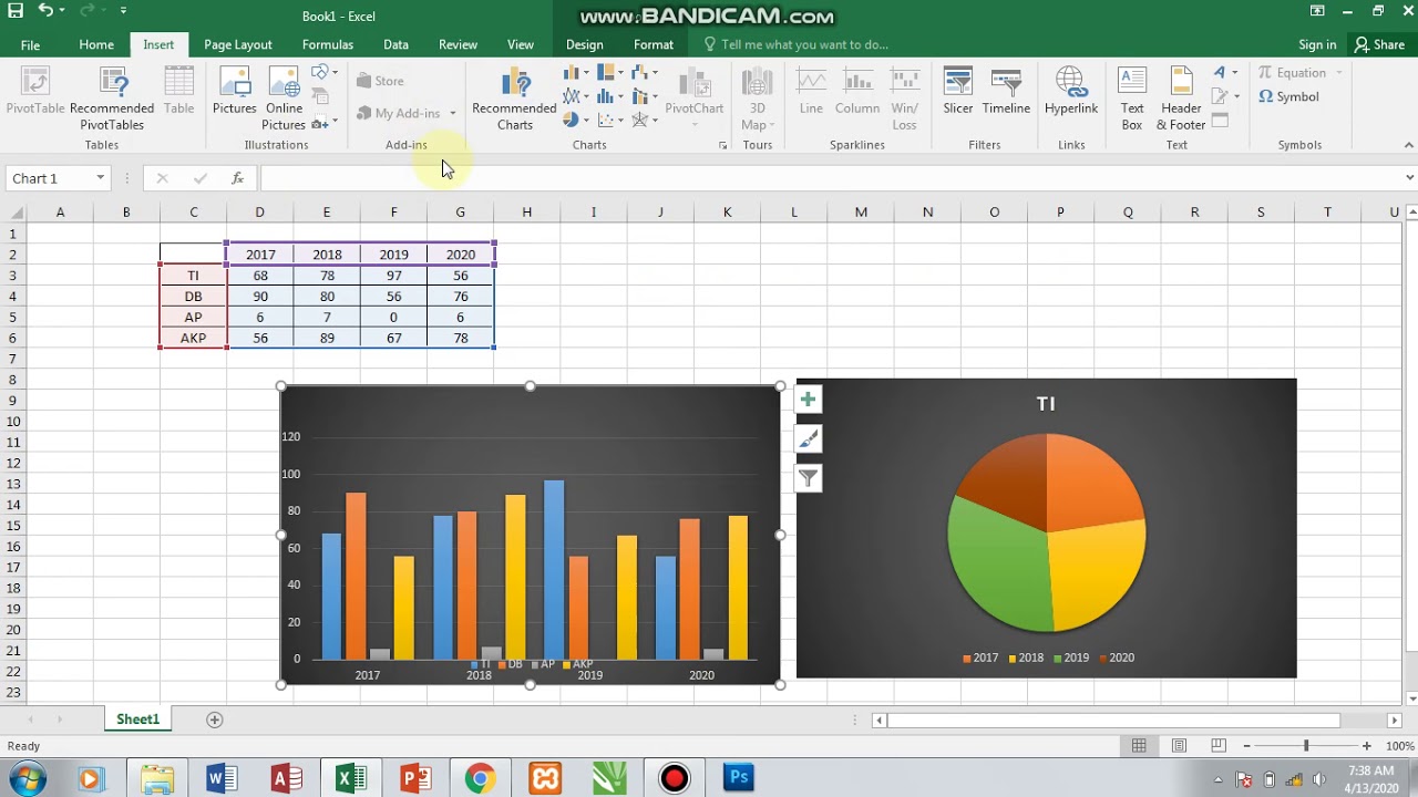 Membuat Grafik pada Microsoft Excel 2016 - YouTube