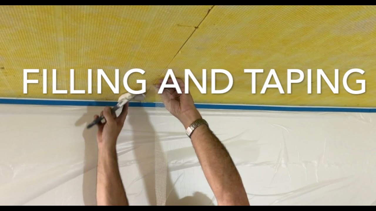 Filling and taping the joints - YouTube