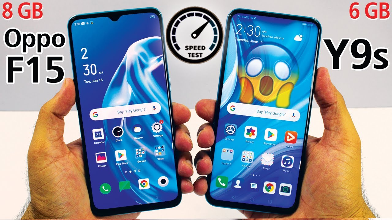 Oppo F15 vs Huawei Y9s Speed Test - (4K) - YouTube