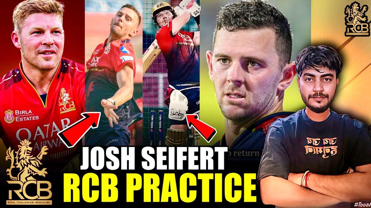 Josh Hazzlewood,Tim Seifert, Virat Kohli RCB Practice Session Live ...