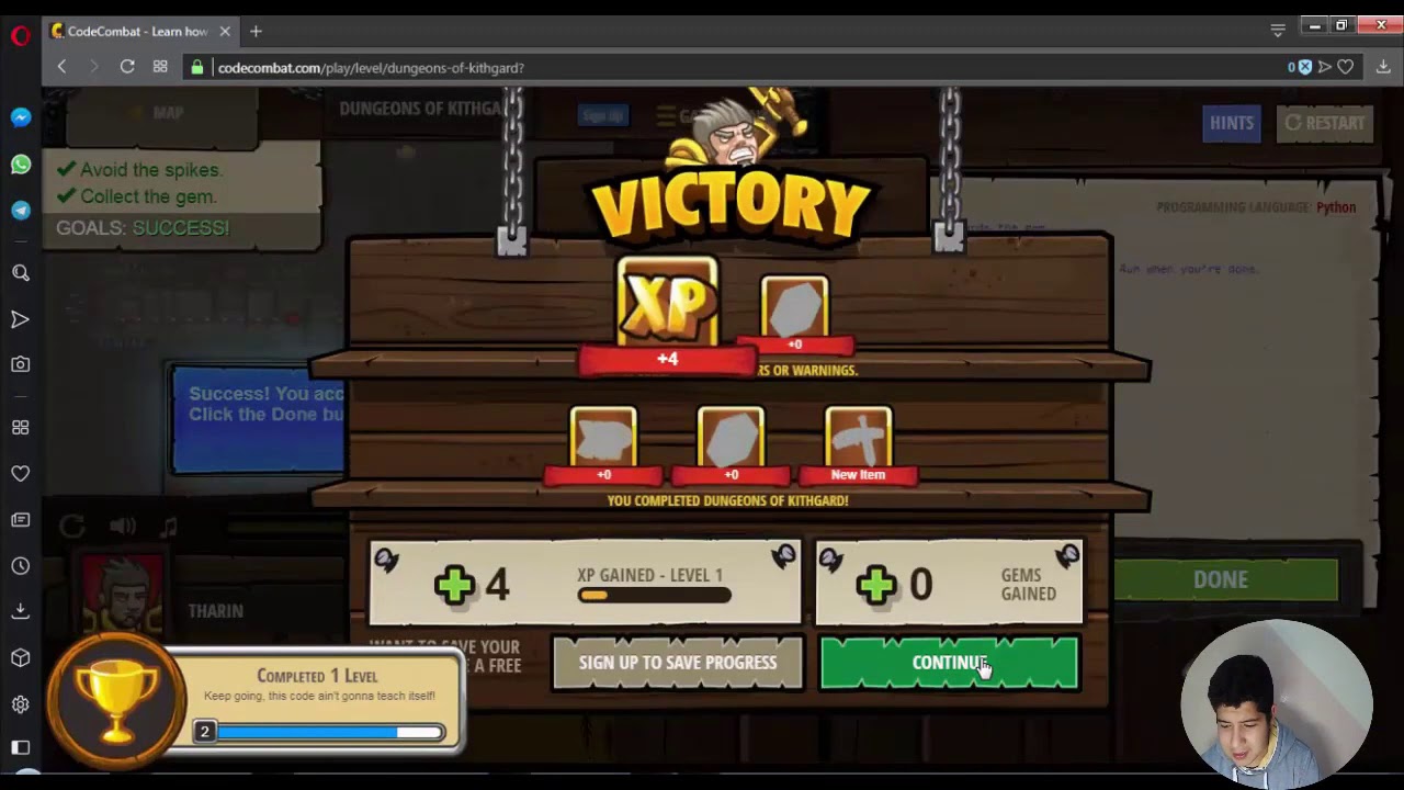 لعب وتعلم البرمجة مع سعد CodeCombat 1 - YouTube