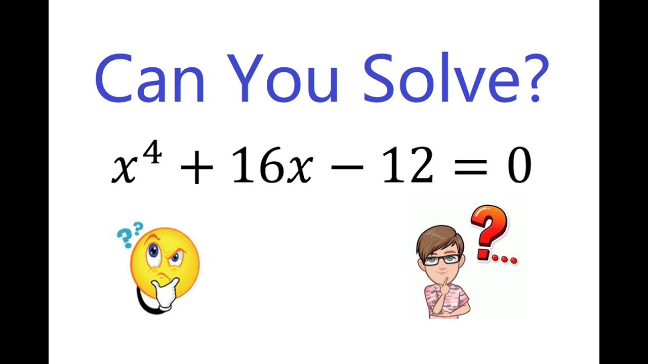 How to Solve the Quartic Polynomial Equation? - YouTube