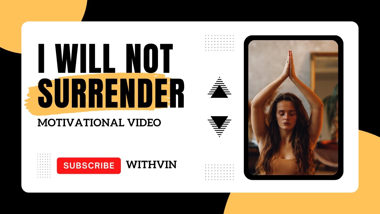 Rise Above Challenges - I Will Not Surrender I Motivational Video # ...