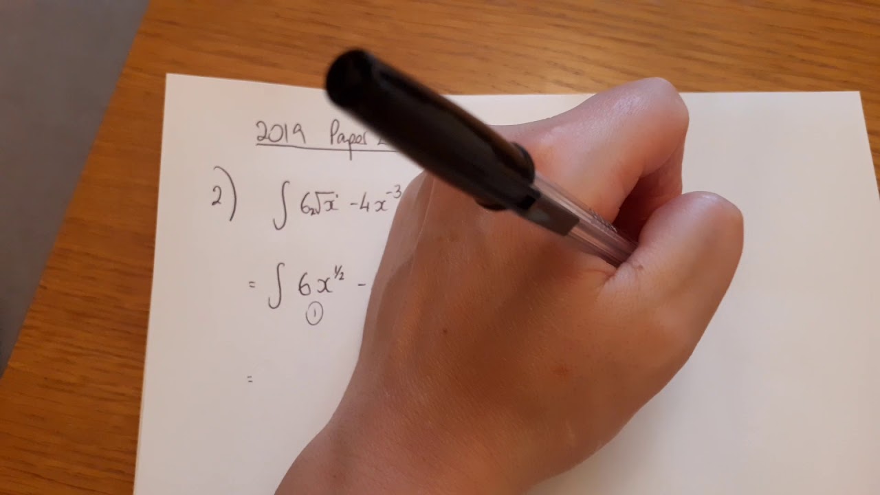 Higher Maths 2019 Paper 2 Q2 YouTube Higher Maths 2019 Paper 2 Q2 YouTube