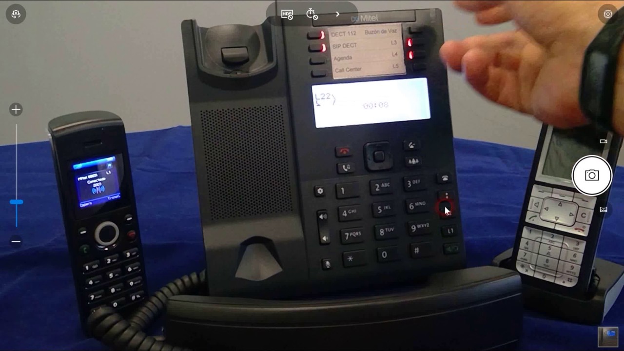 Mitel 6865 Gestión multilineas - YouTube