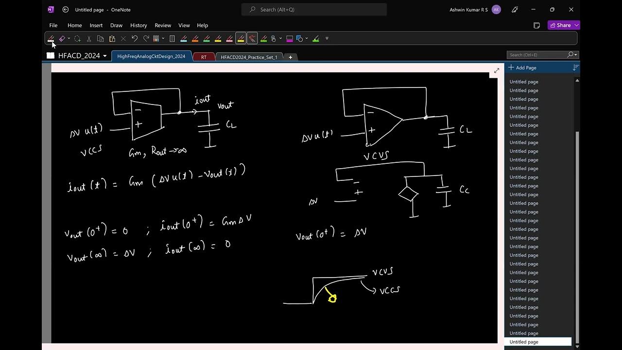 Lecture 4: Slew rate in a 5-tansistor OTA; impedances at various nodes in a five-transistor OTA ...