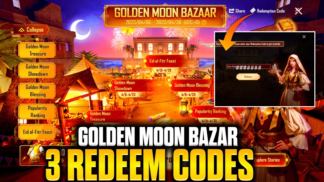 golden moon bazaar pubg redeem code | golden moon bazar redemption code ...