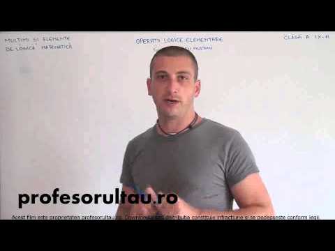 31 Multimi si elemente de logica matematica operatii logice elementare si operatii cu multimi ...