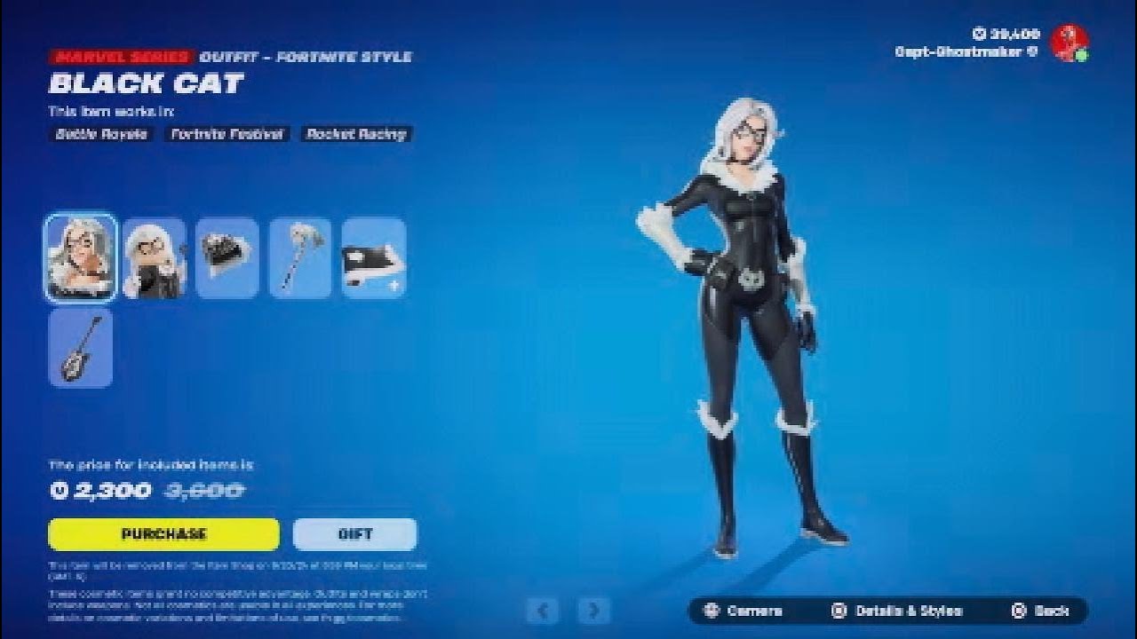 Fortnite item shop new black cat skin! - YouTube