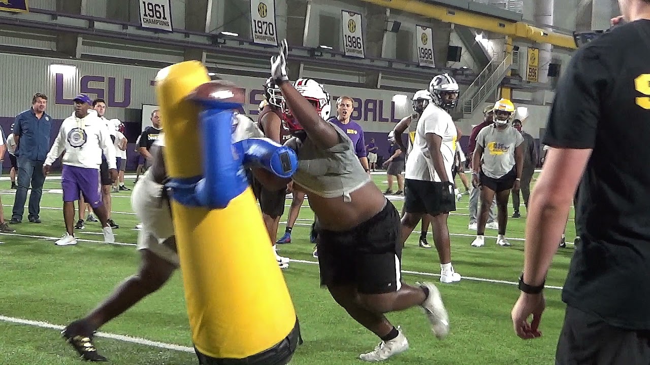 LSU OL DL 1v1's - YouTube