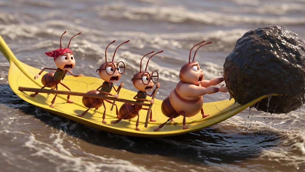 FLOOD ADVENTURE! 🐜🌊 Tiny Ants Build a Boat to Survive! 🚣 Cute & Fun ...