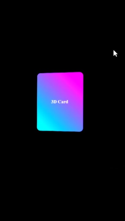 Very Easy 3D Card Design 🎨 | HTML CSS and JavaScript #coding #programming #html #css #javascript ...