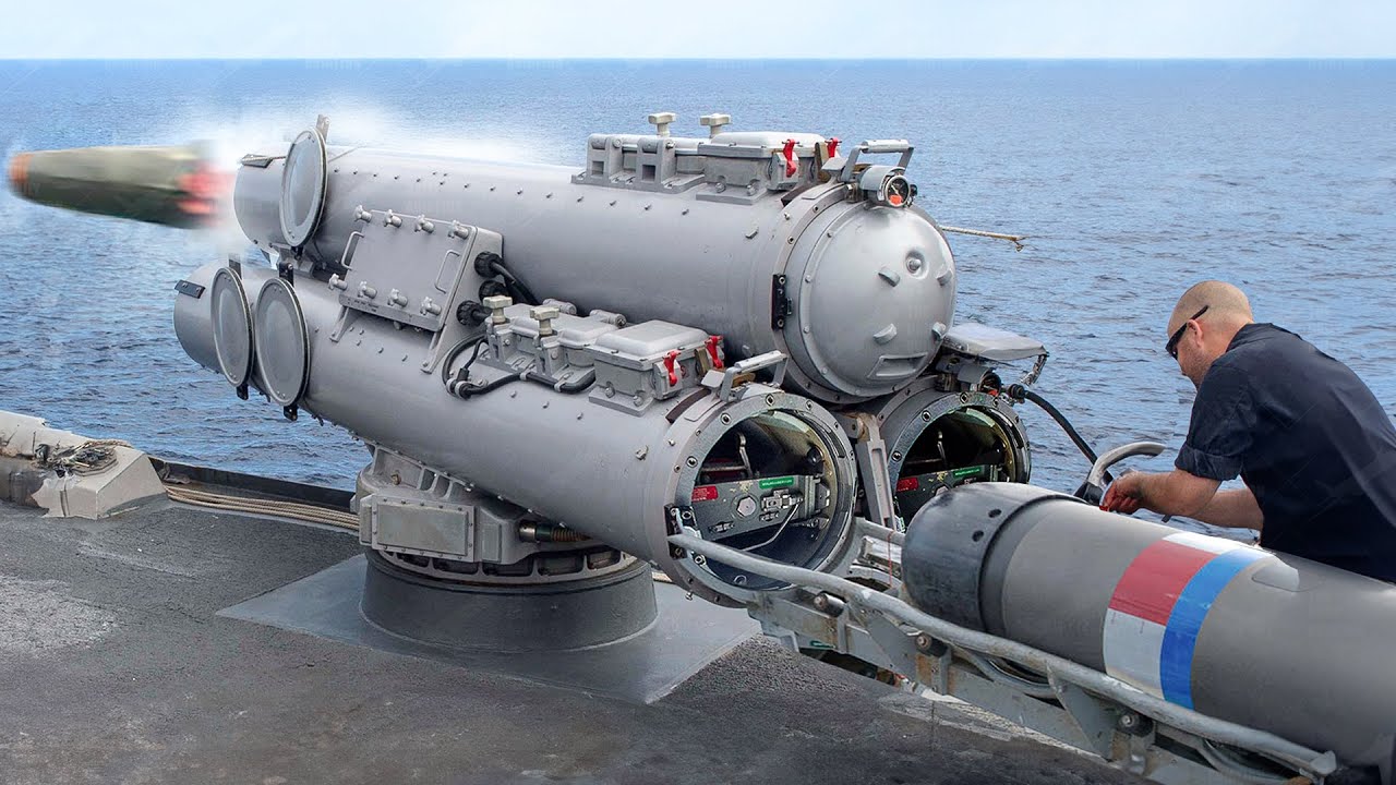 Loading & Firing Scary Torpedoes Aboard Massive US Warship in the Ocean ...