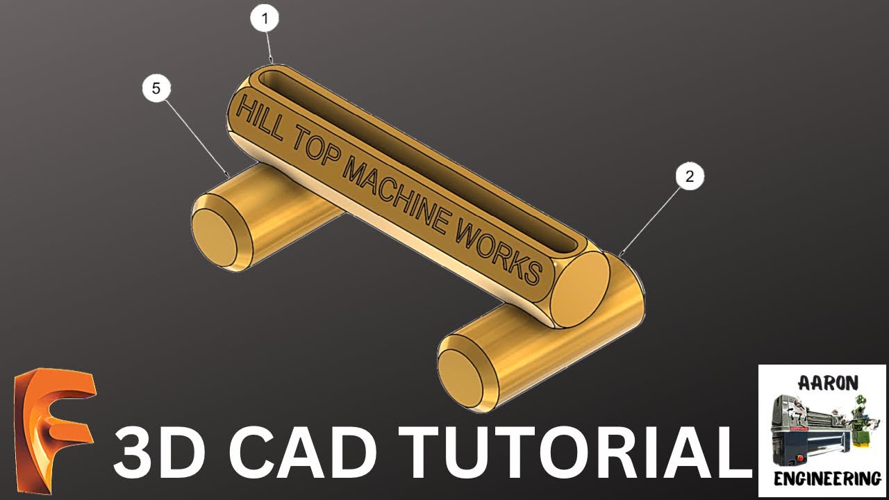 3D CAD Tutorial - Business Card Holder (Hill Top Machine Works) - YouTube