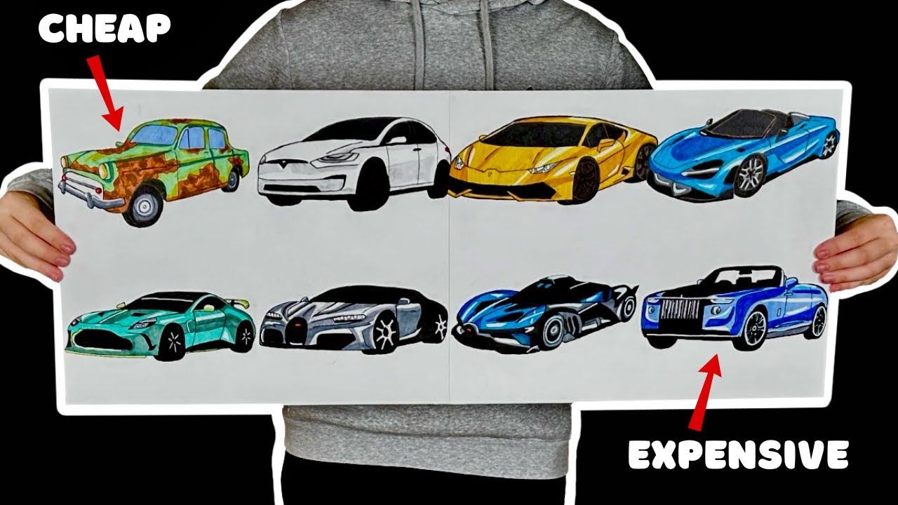 Drawing $1 Dollar vs $30,000,000 Car! - YouTube