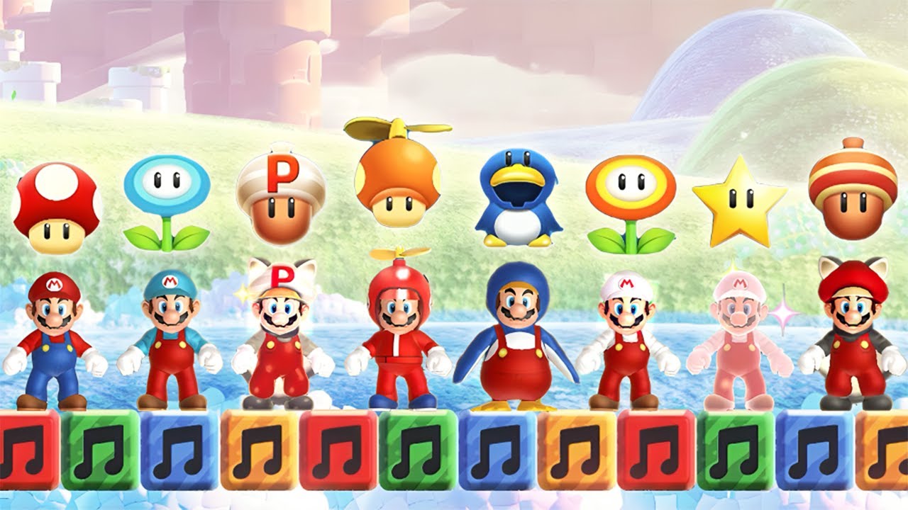 New Super Mario Bros. U Deluxe - All Mario Power-Ups - YouTube