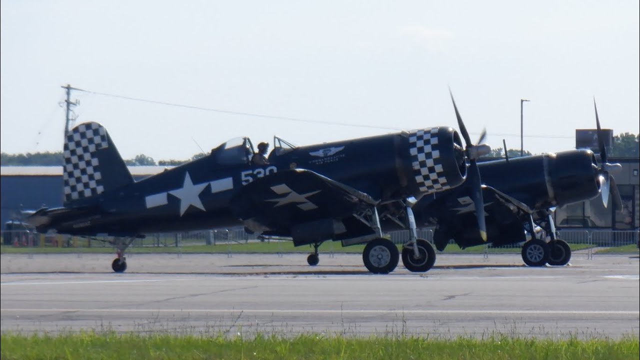 CAF Airbase Georgia's FG1D Corsair Starts it P&W R-2800 Double Wasp ...