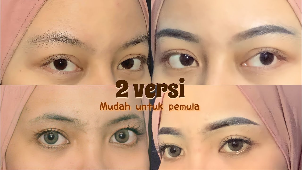 TUTORIAL ALIS PEMULA 2 VERSI, EYEBROW POMADE FOCALLURE (BOLD) DAN VIVA ...