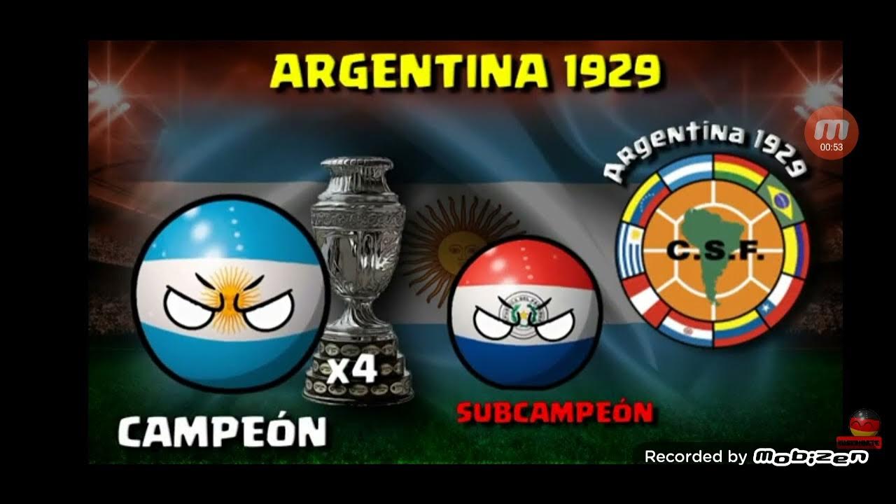 todos los campeones de la copa América :1916-2021 parte 1 - YouTube