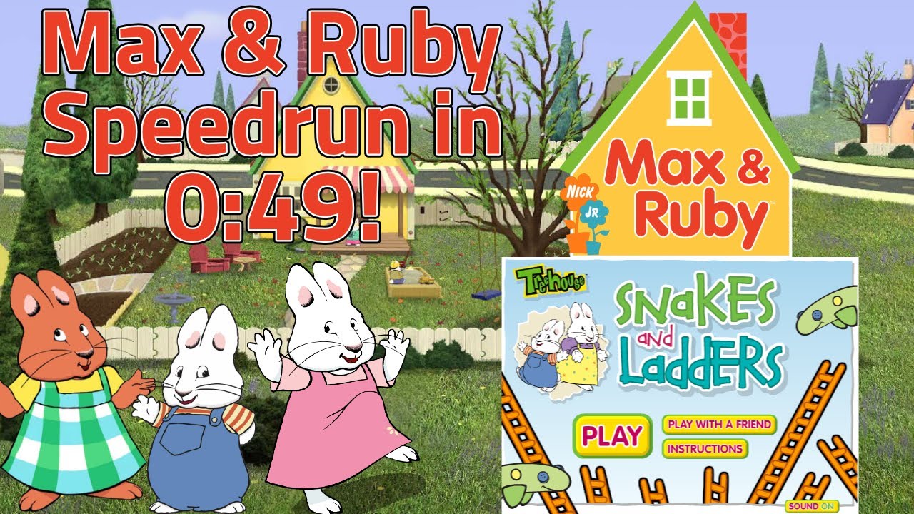 Max & Ruby: Snakes And Ladders Speedrun(WR,0:49) - YouTube