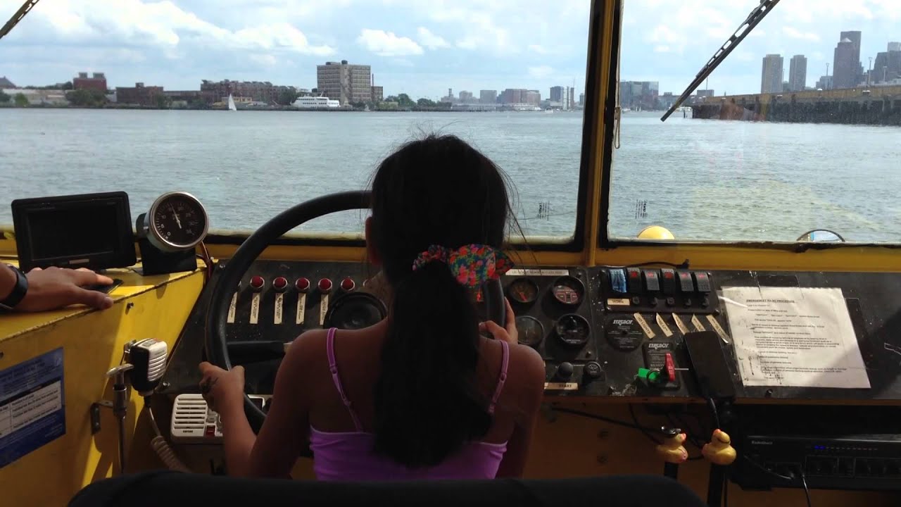 Bella driving the duck boat! - YouTube