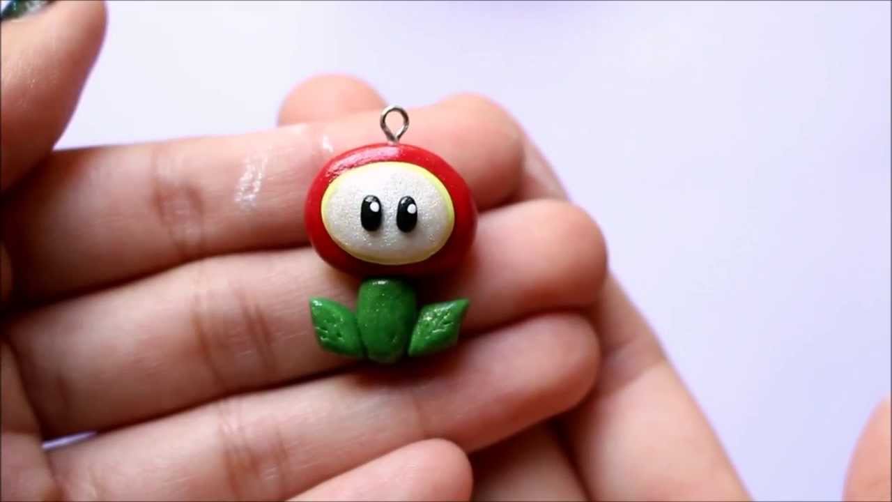 Fire Flower Charm (Super Mario) tutorial | polymer clay - YouTube
