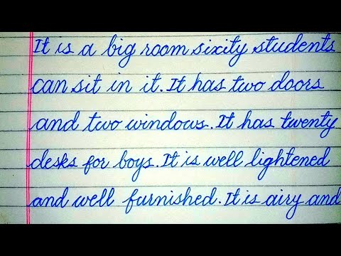 My School Essay in beautiful Handwriting||How to write beautiful Neat ...