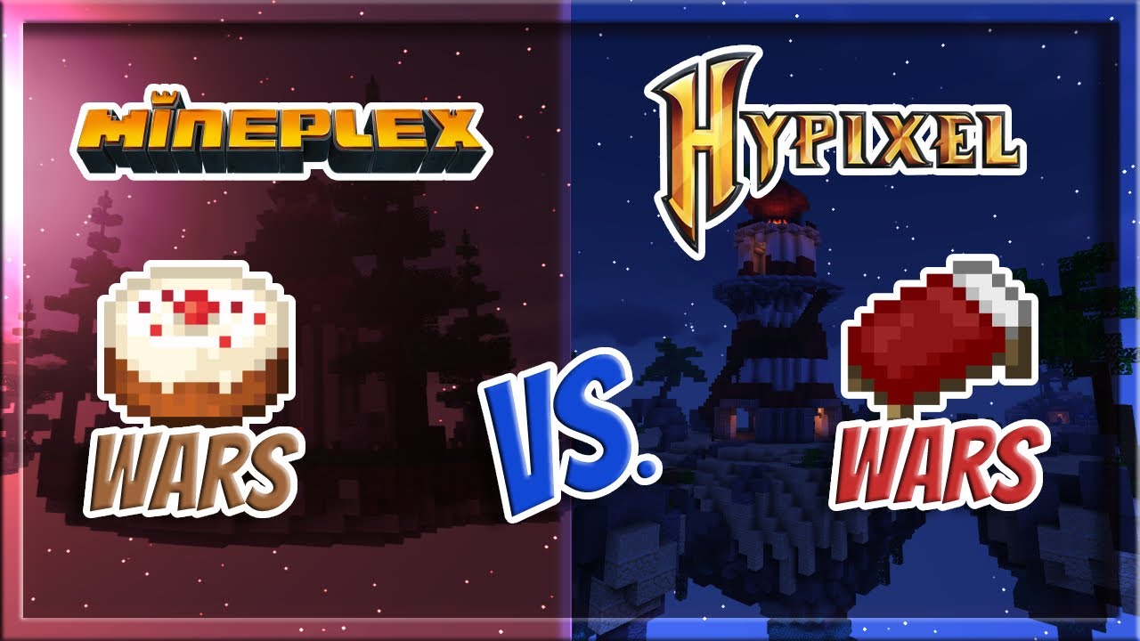 Hypixel Bedwars Vs Mineplex Cakewars - YouTube