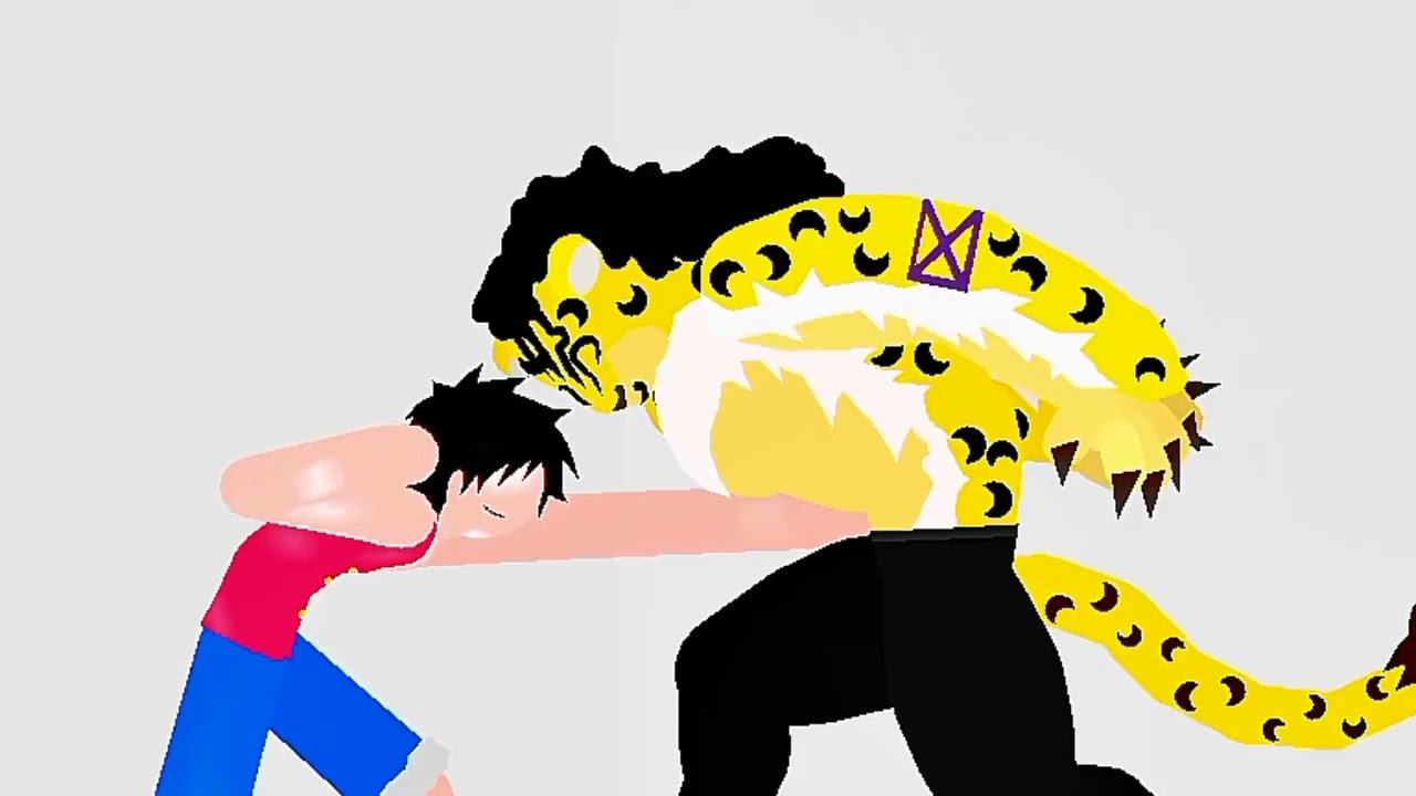 Luffy vs Lucci (Stick Nodes) - YouTube