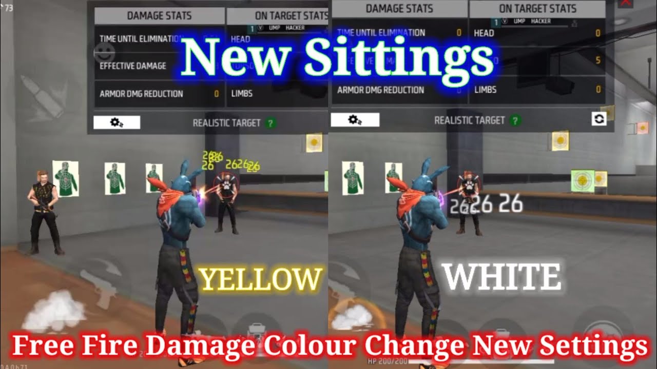 Damage Colour Change Free Fire || Free Fire Mein Damage Colour Change ...