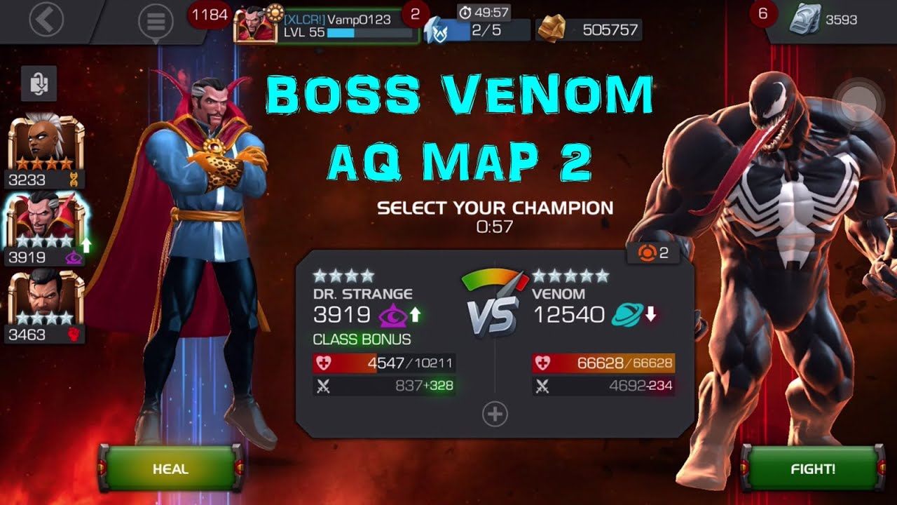 Marvel Contest of Champions - Final Boss in AQ Map 2 - Venom - YouTube