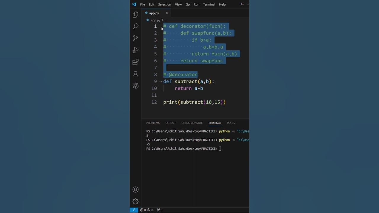 Decorators in Python in less than 1 Minutes 🐍 - YouTube