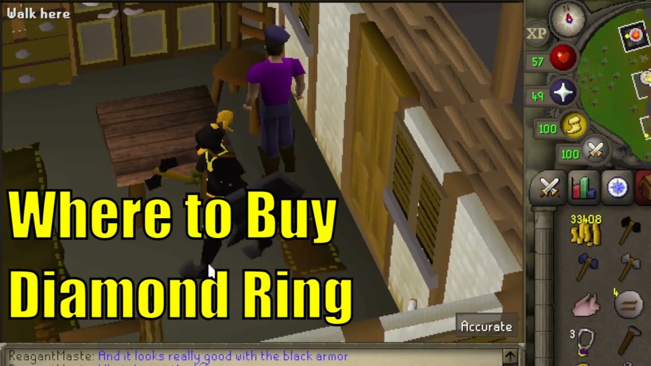 Where to Buy Diamond Ring in OSRS - YouTube