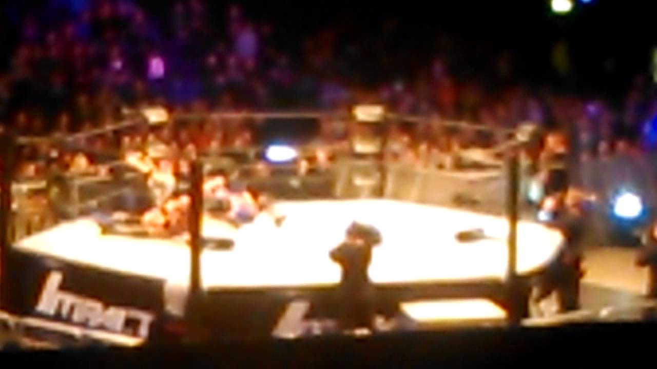 Kurt Angle hits referee TNAmanchester - YouTube