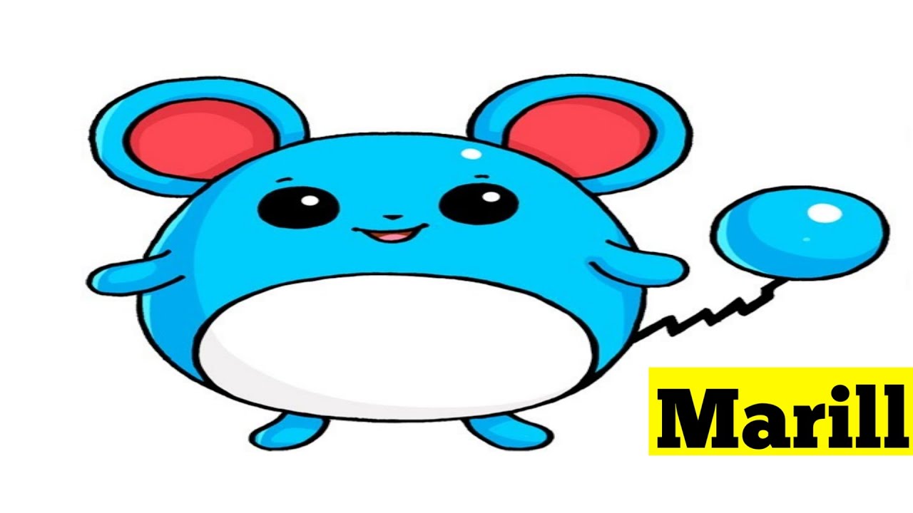 How to Draw a Pokemon Marill | Arts Guru Studio - YouTube