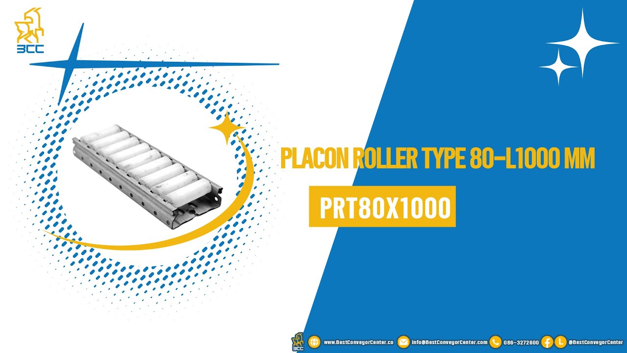 Placon Roller Type 80-L1000 mm. : PRT80x1000 - YouTube