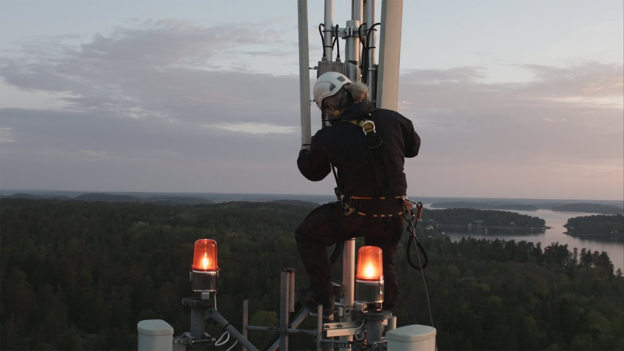 1112. Telemast (Telecommunications mast) Drone Stock Footage Video ...