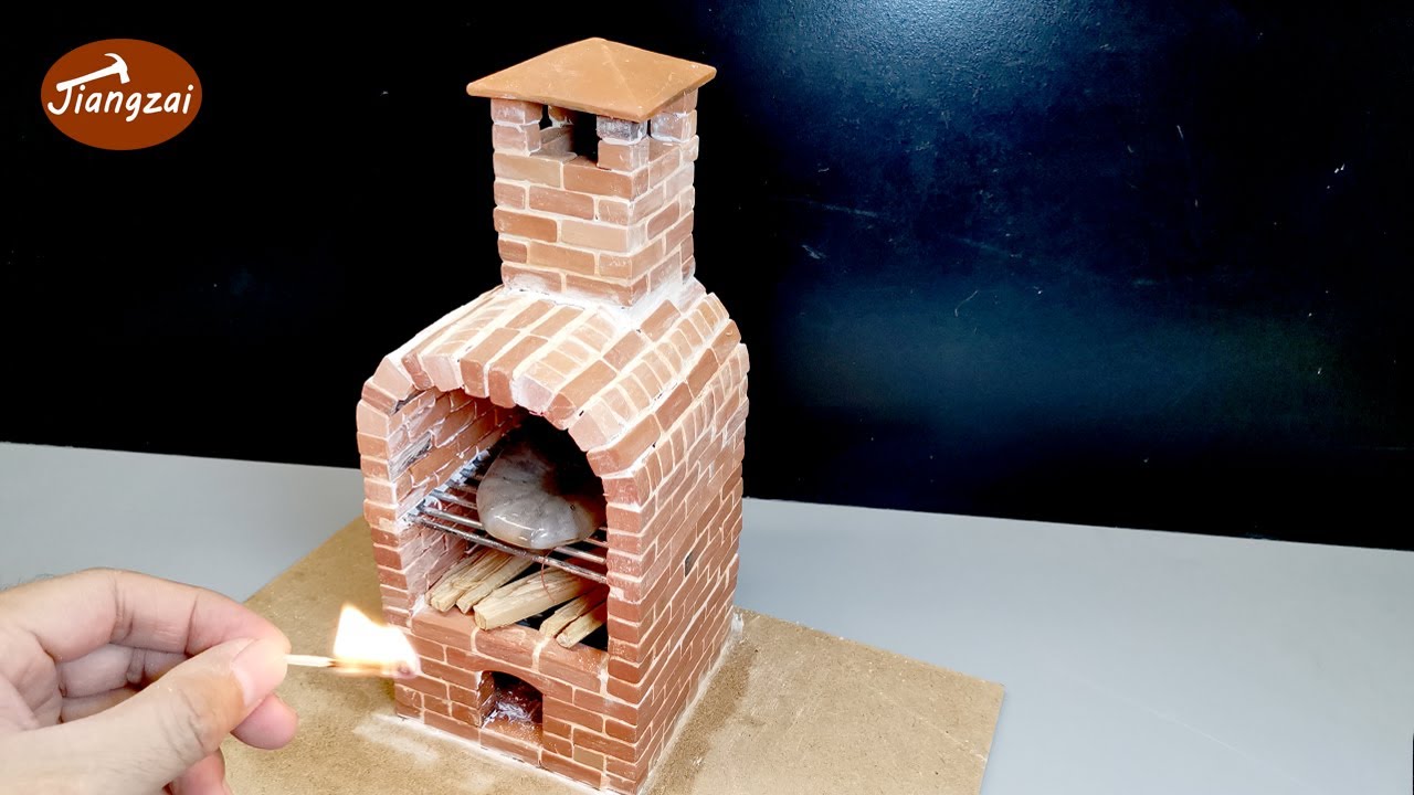 How to build a mini oven from mini bricks- DIY MINI OVEN - YouTube