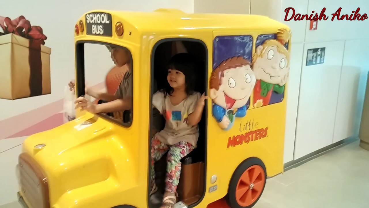 Little Monsters School Bus Kiddie Ride, The Wheels On The Bus, Kids Car ...
