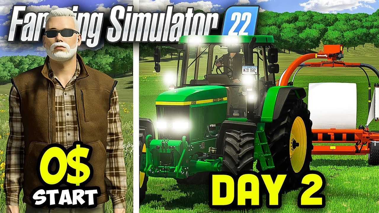 MEGA FARM from $0 on FLAT MAP🚜 ep.2 | Farming Simulator 2022 timelapse ...