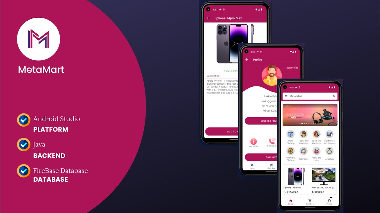 MetaMart | An E-commerce mobile app | CSEDU'26 | Android Studio | Java ...