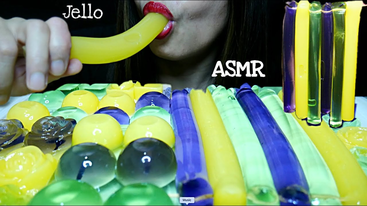 ASMR JELLY COLORS EATING SHOW | MUKBANG JELLY EATING SOUNDS - YouTube