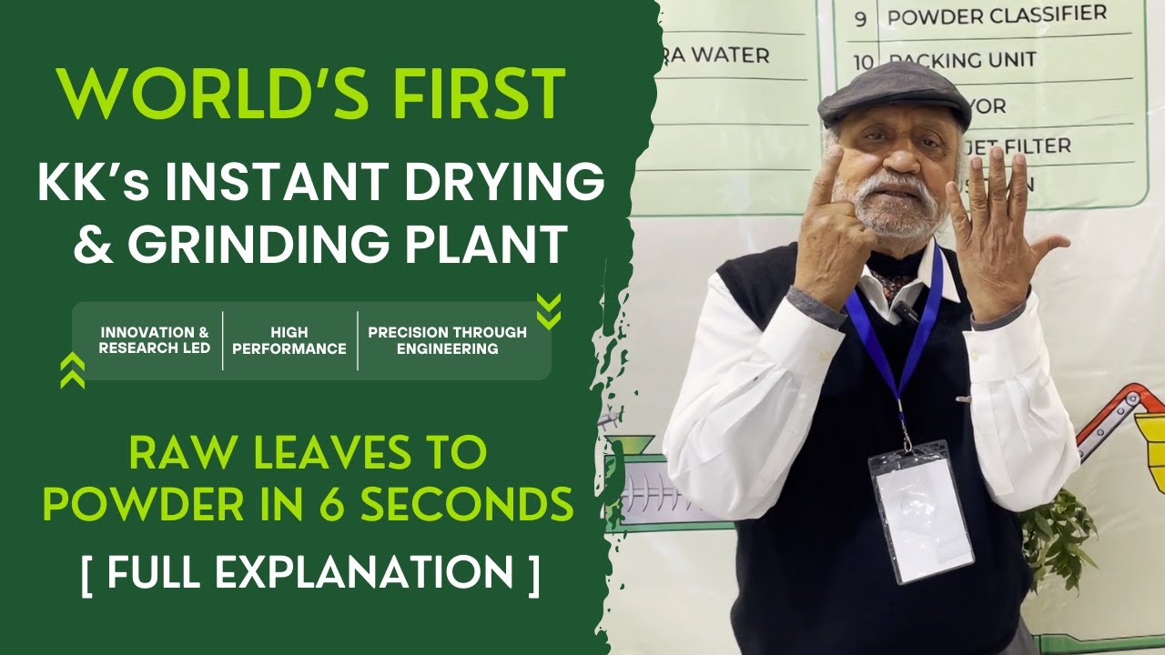 Instant Drying and Grinding Plant - Leaf Processing in Six Seconds ...