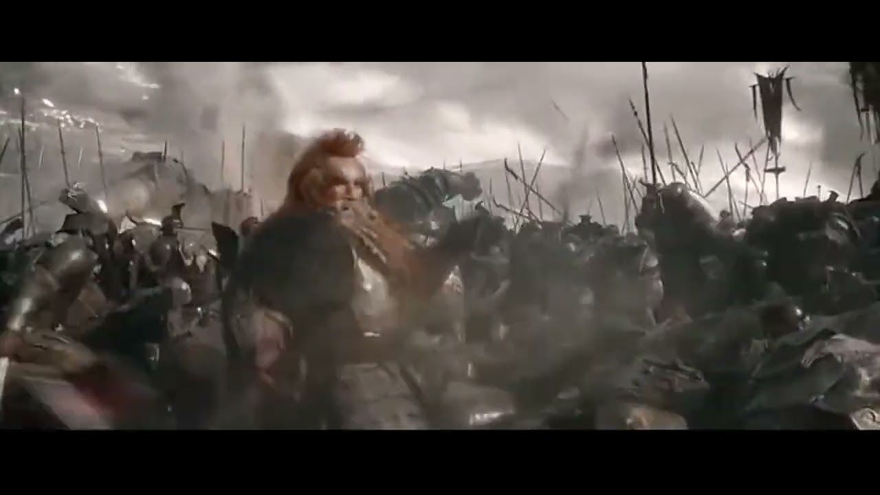 The Hobbit - Dain Ironfoot kills orcs just by headbutting them l Battle ...